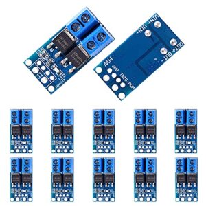 12pcs dual high-power mos transistor driving module 0-20khz pwm dc 5v-36v 400w adjustment electronic switch control board lamp brightness control 15a(max 30a) motor speed controller (12pcs)