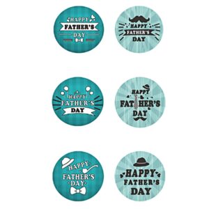 happy father's day stickers 1.5 inch envelope seals labels for dad birthday party favors gift card cookie dessert cupcake decoration gift bags packaging 500pcs 6 kinds of design