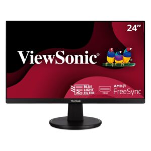 viewsonic va2447-mh 24 inch full hd 1080p monitor with 100hz, freesync, eye care, hdmi, vga (renewed)