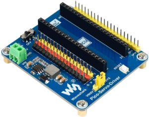 servo driver module for raspberry pi pico, up to 16-channel servo/pwm outputs, 16-bit resolution for each channel,onboard standard servo interface to sg90/mg90s/mg996r,etc.