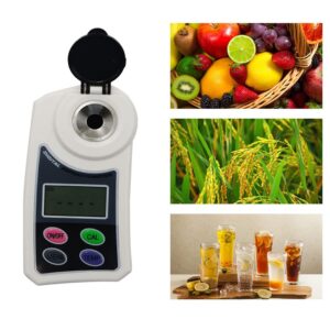 yfyiqi digital refractometer brix meter tester for measuring sugar content water samples food fruits crops range 0 to 55.0% brix