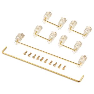 new fashion kingdom keyboard stabilizers gold plated pcb screw-in stabilizers 2u 6.25u 7u mechanical keyboard stabilizers mechanical keyboard accessories for 60/87 keyboard – transparent