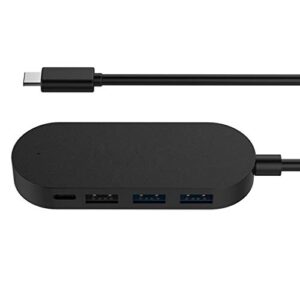 cujux one for four multi-port hub，type-c to usb3.0 splitter for macbook hub extension usb-c converter (color : black)