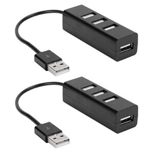 salaty 4‑port hub, usb2.0 hub 2pcs plug and play for notebooks(4usb interface-black, pisa leaning tower type)