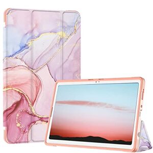 pixiu folio case for galaxy tab a7 lite 8.7" 2021,heavy duty trifold stand pu leather smart cover for samsung galaxy tab a7 lite sm-t225/t220 marble