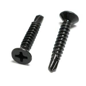 pro bamboo kitchen #8 x 1inch self drilling screw 50pcs black flat head phillips self tapping screws #8 x 1