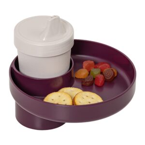 my travel tray – for cup holder (merlot) made in usa - car journey must – insert into cupholders found on car seats, booster, strollers & your car cup holder