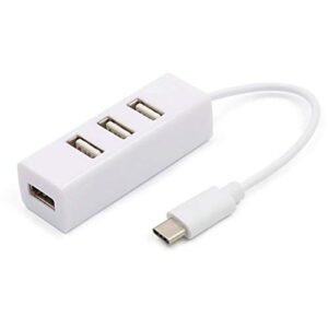 n/a type-c to 4-port usb 3.0 hub usb 3.1 adapter drop shipping adapter car charger cable converter (color : white)