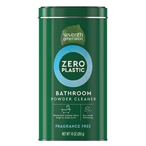 seventh generation zero plastic bathroom cleaner powder, fragrance free, unscented, 10 oz