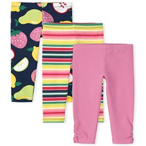 the children's place,print knit leggings 3-pack,tidal,2 years