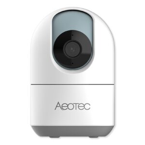 aeotec smartthings camera, cam 360, 360° x 96° full room coverage, sound detection, motion detection, privacy feature, free cloud storage included