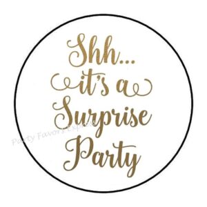 shh it's a surprise party envelope seals labels 1.5" stickers (30)