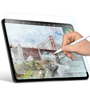 elecom paper-feel screen protector for ipad pro3(11",2021)/ ipad air4(10.9", 2020)/ ipad pro2(11",2020)/ ipad pro1(11",2018)designed for drawing, anti-glare scratch-resistant bubble-free (tb-aps110-w)