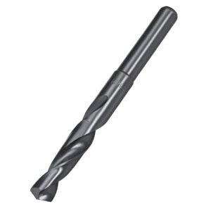 auniwaig 0.55" reduced shank drill bit, 14mm rolling nitriding black oxide high speed steel hss 6542, for aluminum plate copper wood stainless steel