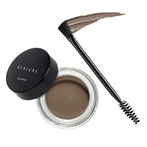 rynluna professional brow pomade, eyebrow color that fills and shapes brows, easy breezy brow sculpt, dark brown, 0.12 ounce