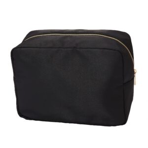 kaymey extral large cosmetic bag makeup pouch bag case, nylon travel set women men(black,xl)