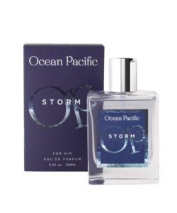 ocean pacific storm eau de parfum for men, fruity, 3.4 fl oz