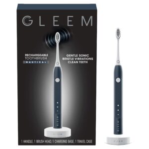 gleem rechargeable electric toothbrush, nautical blue