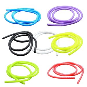 vizgiz 7 pack wired earbuds cable protector headphones strain relief cable boot spiral sleeve protective cover cord saver for apple earpods in-ear earbud headphones 3.5mm microphone assembly mic