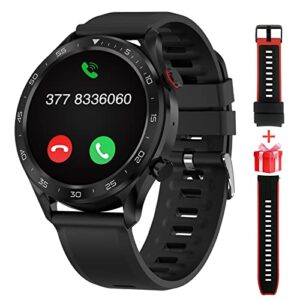 bebinca gt2 pro smart watch for men (make/receive call), spo2/real-time heart rate/sleep monitor/voice assistant fitness tracker, built-in mp3 for iphone samsung android phones, silicone bands