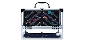 caboodles neat freak train case | 6-tray cosmetic organizer with locking latch, social butterfly