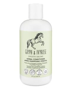 gryph & ivyrose smooth sailing herbal hair conditioner for kids - all natural, sustainable, cruelty free, no parabens, no sulfates, vegan - usa made - 8oz (1-pack)