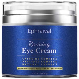 ephraival men's eye cream, eye cream for dark circles and puffiness, anti-aging caffeine eye cream for men, brightens, reduces puffiness, dark circles, and fine lines, eye treatment for men women