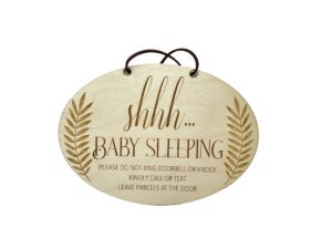 baby is sleeping | do not disturb | working from home | door hanger