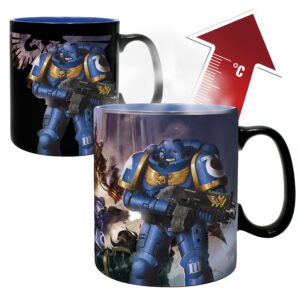 abystyle warhammer 40k - ultramarine - mug thermoréactif 460ml