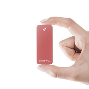 sabrent 1tb rocket nano external aluminum ssd up to 1000mb/s (red) (sb-1tb-nano-red)