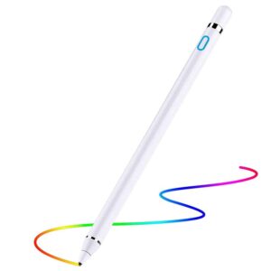 slaunt stylus pen for ios android touch screens pencil compatible with ipad/ipad pro/air/mini/iphone/cellphone/kindle/apple tablet drawing pencil (white)