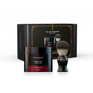 the art of shaving sandalwood iconic duo giftset - shaving cream 5oz & shaving brush