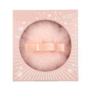 eugeneq highlighter with cute peach shaped plush puff body face highlighting powder multi-use cosmetic-high-gloss beauty powder with glitter