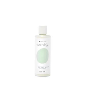 esembly wipe up wash kit, organic no-rinse foaming wipes solution, use with cloth wipes on baby’s diaper area, or as a body wash, includes concentrate refill only, 4oz bottle