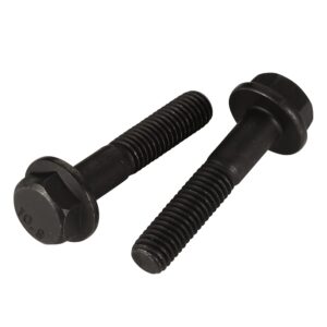 m8 x 50mm flanged hex head bolts flange hexagon screws, alloy steel 10.9 class, black oxide finish, partially threaded, 10 pcs