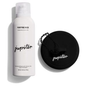 jupiter scalp scrub mask & exfoliator brush duo, hair mask removes dandruff & build-up – use brush for wet or dry hair, color-safe, & sulfate-free, vegan, safe for all hair types