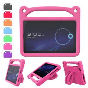 alcatel joy tab 2 8 inch 2020 kids case(model 9032z) - shreborn shockproof handle friendly with stand for metroby t-mobile 8" 2020 tablet(pink)