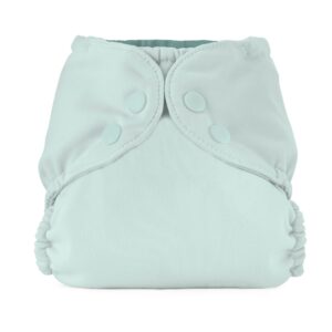 esembly cloth diaper outer, swim diaper, waterproof cloth diaper cover, leak-proof and breathable layer over prefolds, flats or fitteds, reusable diaper with snap closure - size 1 (7-17lbs), mist