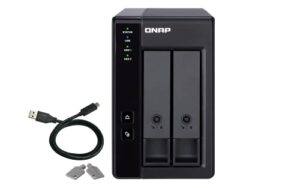 qnap tr-002 2 bay usb type-c direct attached storage (das) with hardware raid (diskless) (tr-002-amz-us)