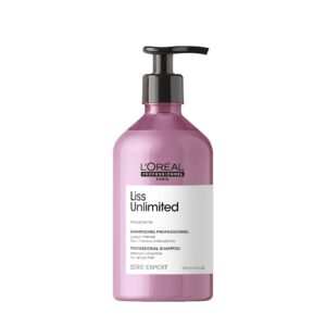 l'oreal professionnel liss unlimited shampoo - provides long-lasting frizz & humidity protection with moisture, for frizzy & textured hair types, with prokeratin