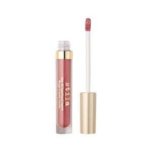 stila stay all day liquid lipstick, shimmering metallic, long-lasting color wear, no transfer, hydrating, lightweight with vitamin e & avocado oil for soft lips, 0.10 fl. oz., capri shimmer