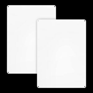 2-pack white blank sign, 14"x 10" plastic