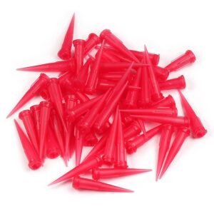 auniwaig 120pcs plastic tapered pinhead 25 gauge tt adhesive dispensing tip 1.6mm tip id smoothflow tapered tips dispensing needle tips accessory parts for glue epoxy dispensing