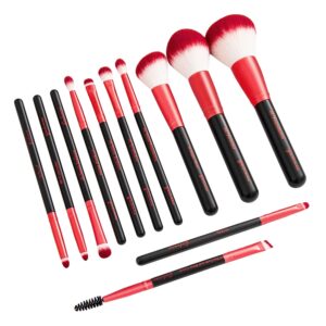 gulanne makeup brushes set, make up brushes with case,free makeup brush cleaner, 12 pcs with 13 brush heads,great gifts for girls