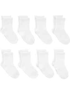 simple joys by carter's baby 8-pack chenille socks, white, 6-12 months