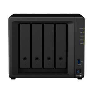 synology diskstation ds920+ nas server for business with celeron cpu, 8gb ddr4 memory, 1tb m.2 ssd, 32tb hdd, dsm operating system