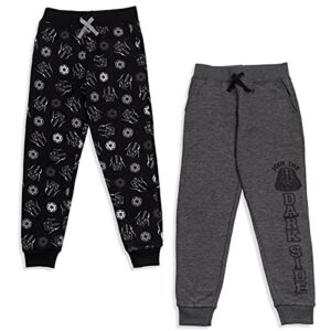 star wars darth vader little boys fleece 2 pack jogger pants black/grey 6