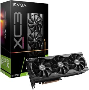 evga geforce rtx 3080 xc3 ultra gaming, 10g-p5-3885-kl, 10gb gddr6x, icx3 cooling, argb led, metal backplate, lhr