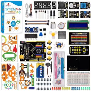 keyestudio starter kit for arduino with plus controller board,28 programming projects tutorial,compatible with arduino ide,diy electronics kit for beginners kids adults