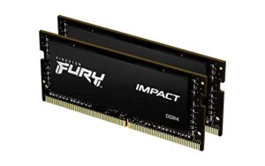 kingston fury impact 32 gb (2 x 16 gb) 2666mhz ddr4 cl15 laptop memory kit of 2 kf426s15ib1k2/32